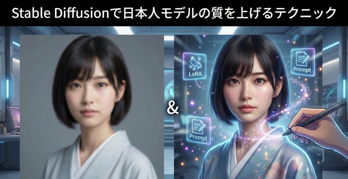 Stable Diffusionで日本人をリアルに生成したい方向けの決定版ガイド！